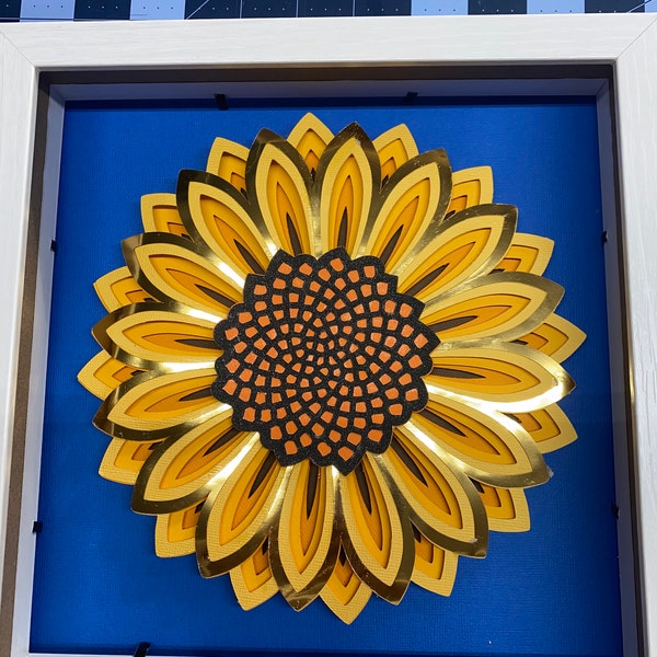 Sunflower SVG, Shadow Box Svg, Mandala SVG, Glowforge Svg, Laser Cut ...