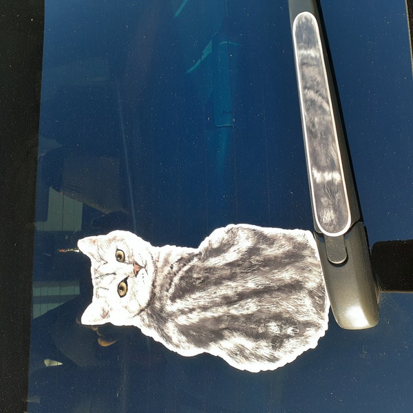 Siamese Cat Rear Window Wiper Wagging Tail Sticker - Etsy