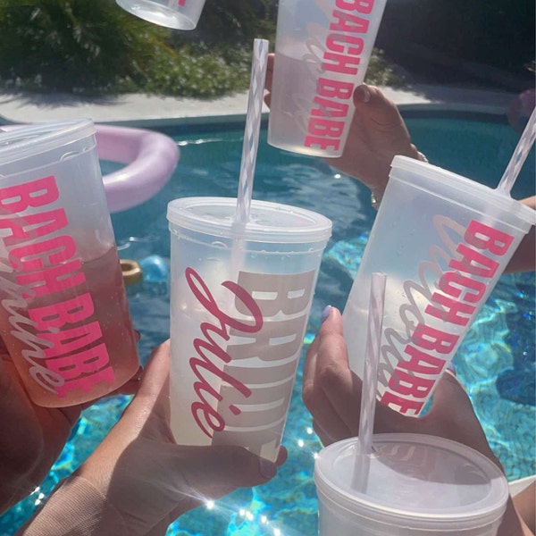Personalized Party Cups With Lids & Straw: Custom Stadium or Disposable ...