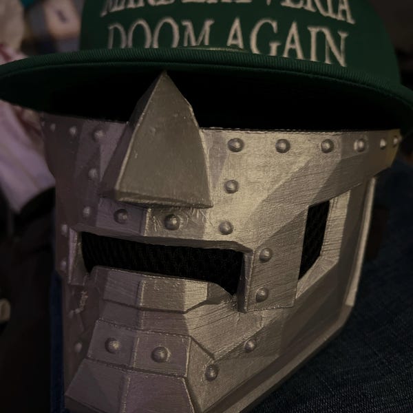 Doctor Doom Half Mask Villain Armor Cosplay Helmet Comic Inspired Prop ...