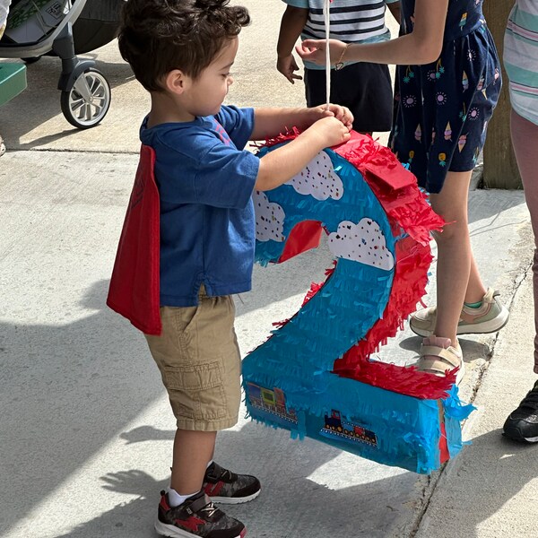 Large Number Two Pinata Train Theme Pinata Choo Choo Train ...