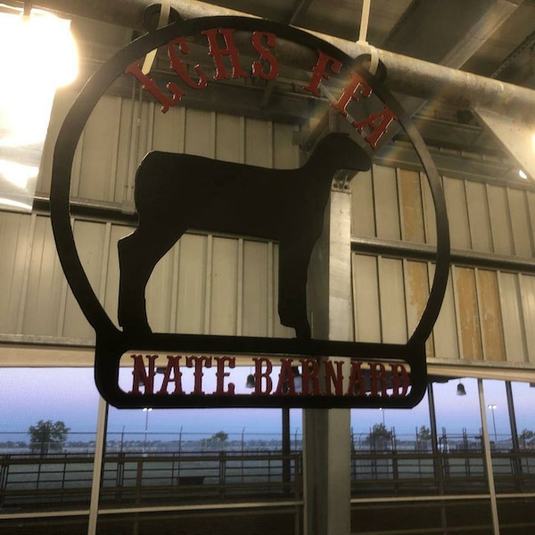Custom Metal Livestock Sign: Personalized Farm Animal Pen Art - Etsy