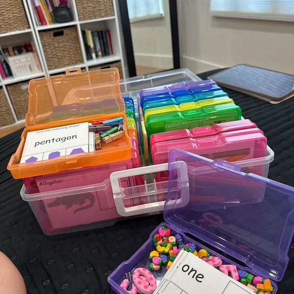 Pom Patterns Task Box Activity- Montessori Learning Toys- Special Needs ...