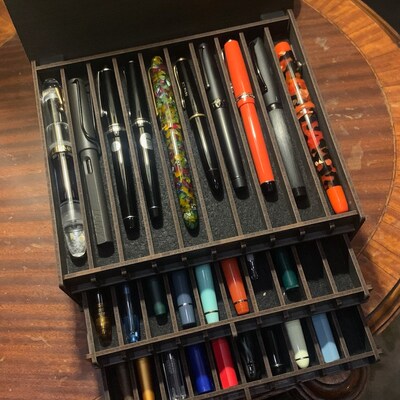 Fountain Pen Collection Storage Case for 50 Pens, Collectible Pen ...