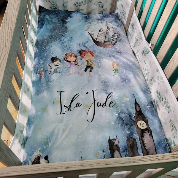 PETER PAN Crib Bedding Set, Neverland Baby Crib Bedding, Peter Pan ...