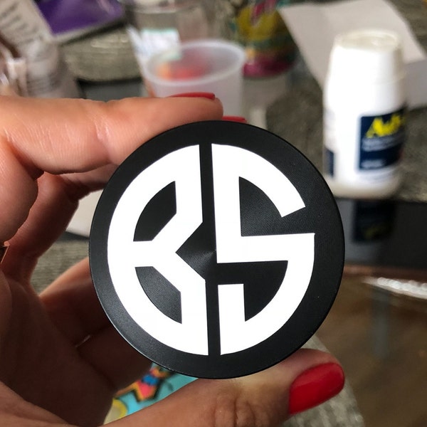 Custom Circle Monogram Vinyl Decal Sticker C4 - Choose Your Size, Color ...