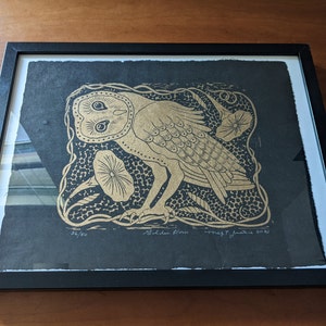 Under the Sea Blue Linocut Printhandprinted Block Printocean | Etsy