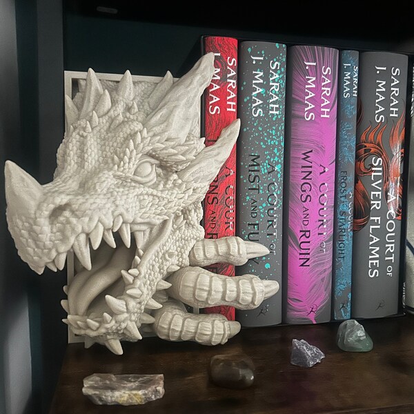 Dragon Book Nook, 3d Printed Fantasy Book Shelf Décor and Bookends - Etsy