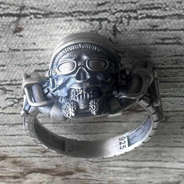Greek Spartan Warrior Unique Signet Ring for Men in Silver, Vintage ...