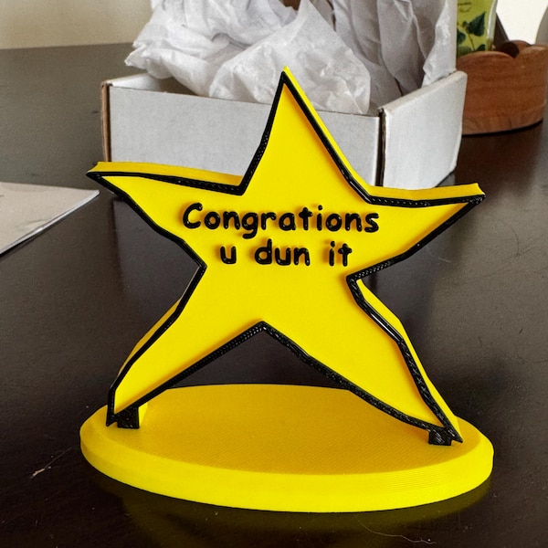 XL Congrations U Dun It Trophy - Etsy