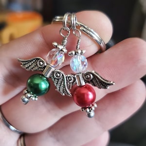 Beaded Angel Keyring. Guardian Angel Key Chain. YOU CHOOSE | Etsy