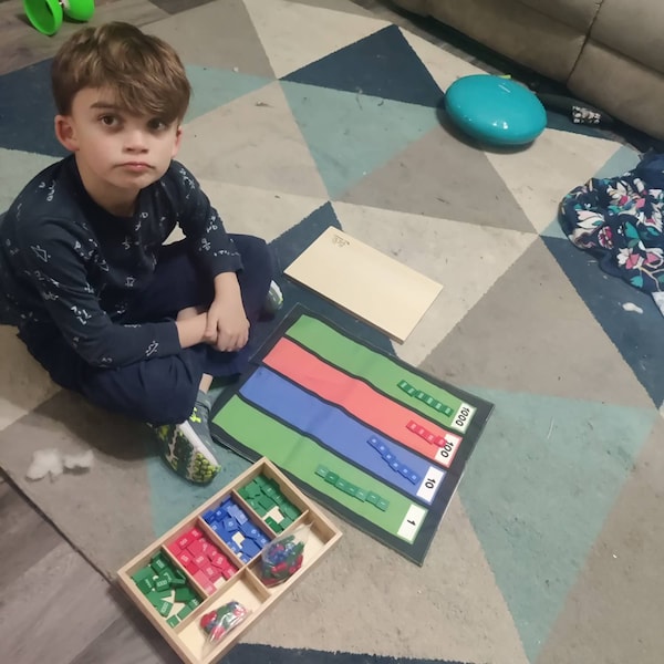 Montessori Stamp Game-math Learning Materials, Math Manipulatives ...