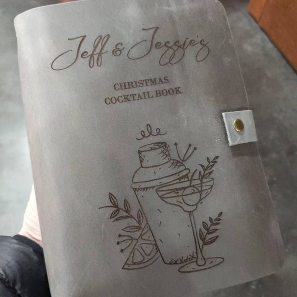 Cocktail Recipe Book Bar Recipe Book Bartender Gift Cocktail Binder ...