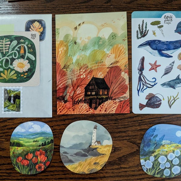 Sticker Sheet Art Shop | Paper Sticker Sheet, Cute Stickers, Planner ...