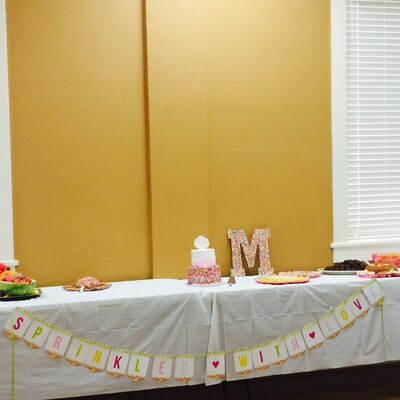 Baby Sprinkle Banner, Sprinkled With Love Baby Shower Bunting, Party ...