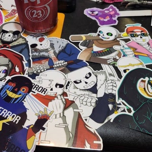 Fresh Ink Sans Undertale AU Vinyl Peeker Sticker - Etsy