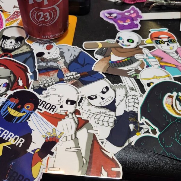 Horrortale Sans Papyrus Undertale AU Vinyl Peeker Sticker - Etsy