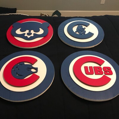3D Chicago Cubs Wooden Logo, Cubnation Series 1 of 6 Collect Them All ...