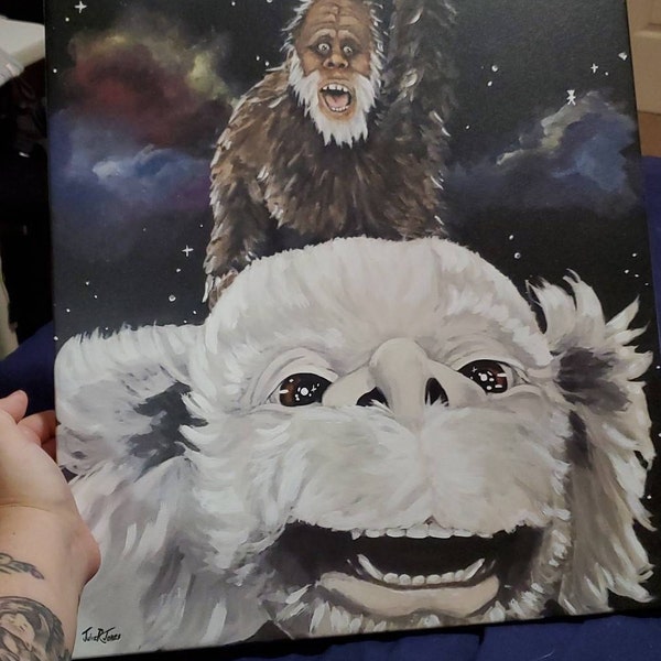 Sasquatch Savior - Bigfoot - High Quality Canvas Print With Hand ...