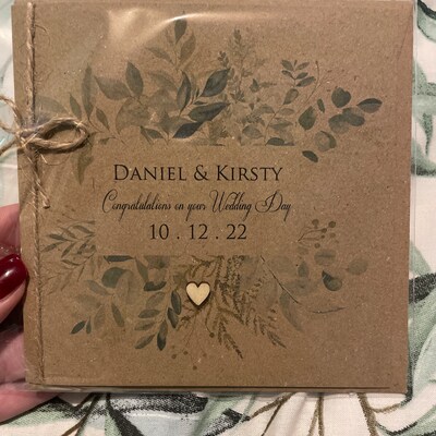 Personalised Anniversary Card Rustic Shabby Chic Mr & Mrs - Etsy UK