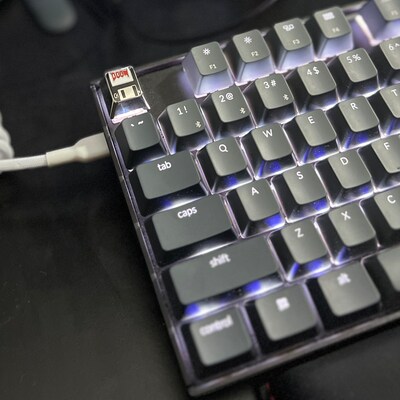Cute Uwu Rose Gold Metal Artisan Keycap Custom Mechanical Keyboard Cute ...