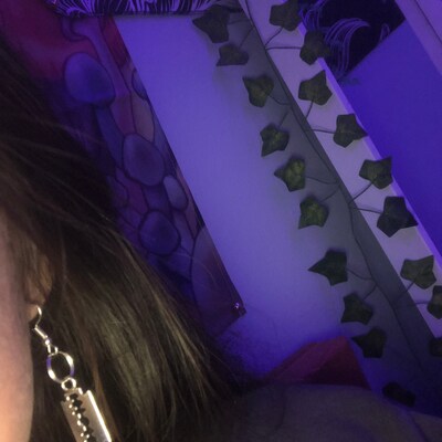 Razor Blade Silver Earrings Emo Goth Cool Fashion Rock - Etsy