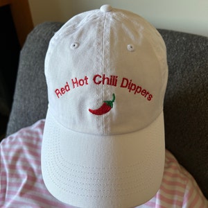 Red Chilli Pepper Baseball Cap Embroidered Cotton Adjustable Dad Hat - Etsy