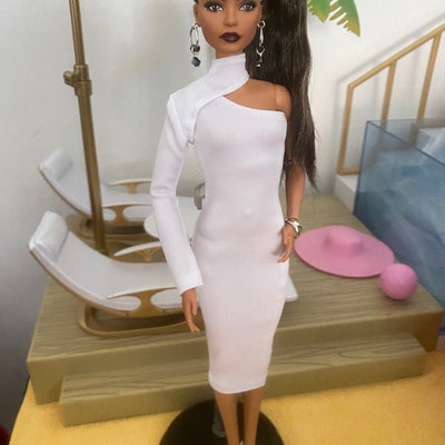 Halter Neck Dolls Prom Dress. 12inch Doll Dress Wedding Dress - Etsy