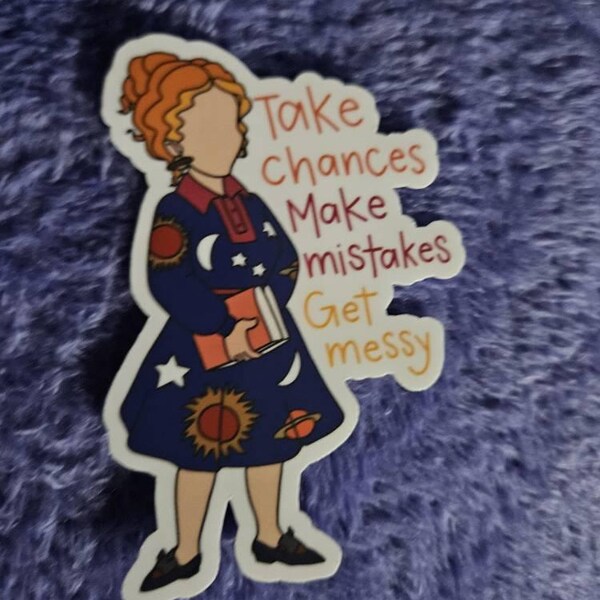 School Bus, Miss Frizzle Inspired Waterproof Vinyl Stickers - Etsy