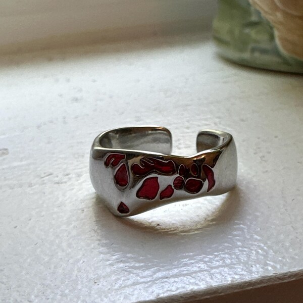 Aesthetic Gothic Punk Rings, Y2K Inspired Rings, Butterfly Ring ...