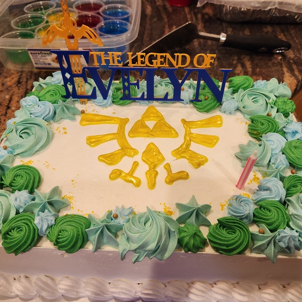 Zelda Personalized Cake Topper - Etsy
