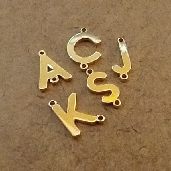 Initial Connectors,alphabet Connector, 18K Gold Filled 26 Letter ...