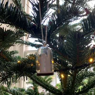 Miniature Gazing Hare & Heart Hanging Glass Dome Decoration - Etsy