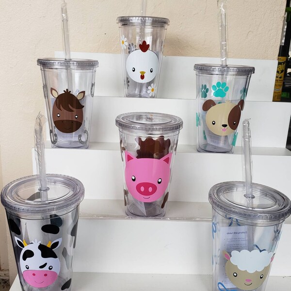 Farm Animal Faces Clipart Set - Animal Faces, Farmyard, Farm, Cow ...