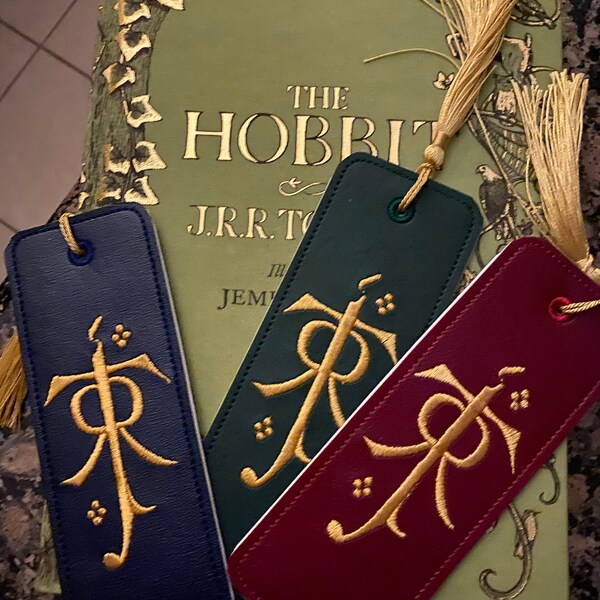 Tolkien Embroidered Bookmark // Lord Rings Middle Earth **tassel May ...