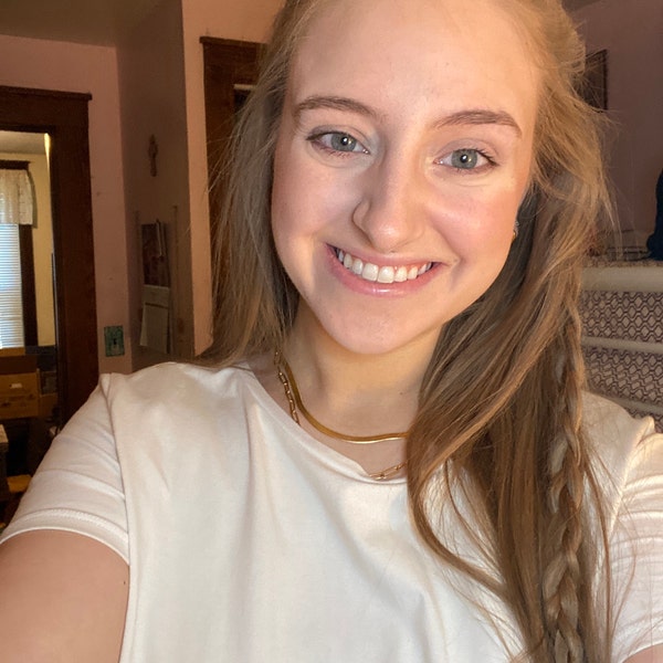 Herringbone Necklace, Snake Necklace, Herringbone Chain, Layered ...