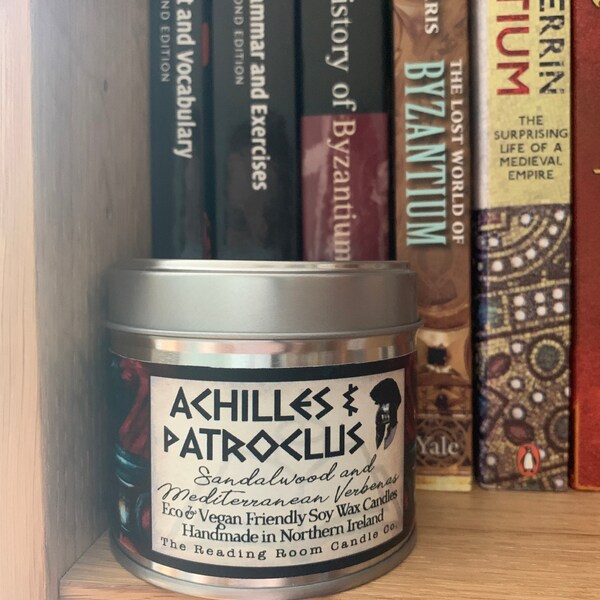 Achilles and Patroclus Candle | Greek Mythology Gift | Verbena and ...