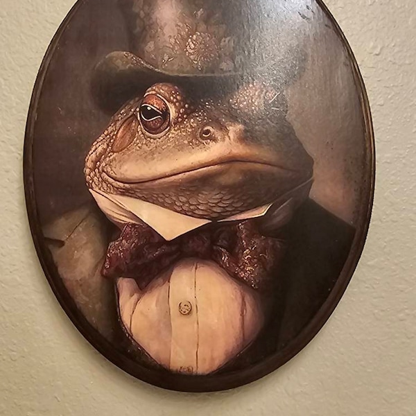 Mr Frog Victorian Portrait Vintage Style Cottagecore Animal Wall Art ...