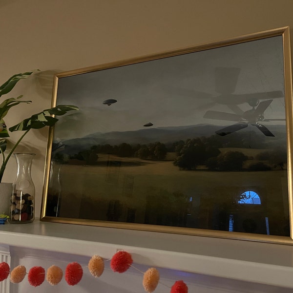 Printable UFO Canvas, Moody UFO Painting, Flying Saucer Art, Ufo Art - Etsy