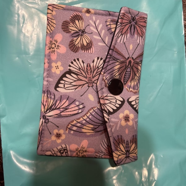 Butterfly Mini Wallet, Reusable Gift Card Holder, Purple Business Card ...