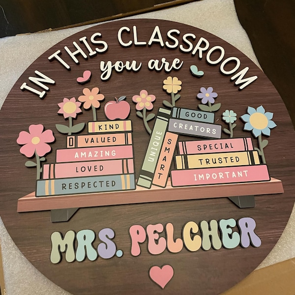 3D School Counselor Door Sign, Teacher Door Hanger, School Psychologist ...