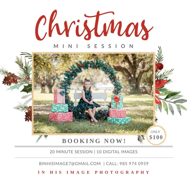 Christmas Mini Session Template, Christmas Minis, Holiday Mini Session ...