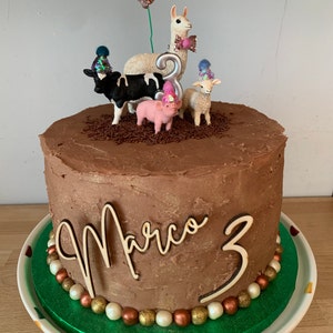 Barn Farm Yard Wooden Cake Topper Set Fence Charm Number Age - Etsy