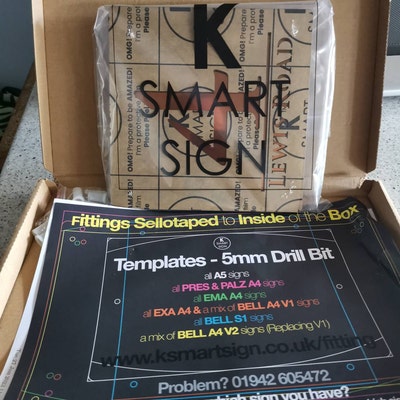 K Smart Sign Bellissima H3 Laser Cut Matt Gray Plaques & - Etsy