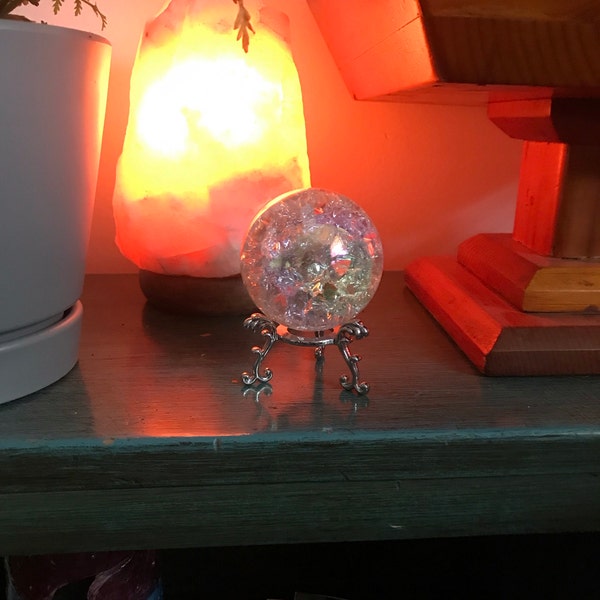 Crackle Quartz Angel Aura Quartz Crystal Shop Crystal Quartz Sphere ...
