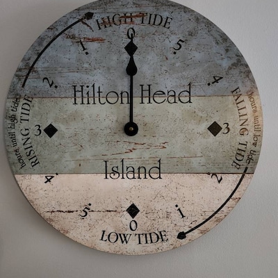 Tide Clock Personalized Beach Tide Clock - Etsy