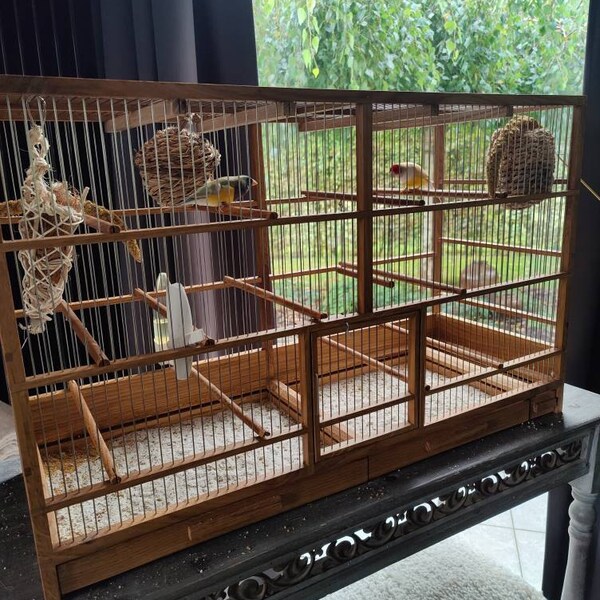 Handmade Wooden Bird Cage - Etsy