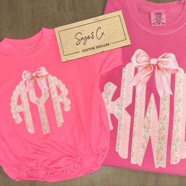 Love Shack Fancy Scalloped Monogram PNG Digital Download | Watercolor ...