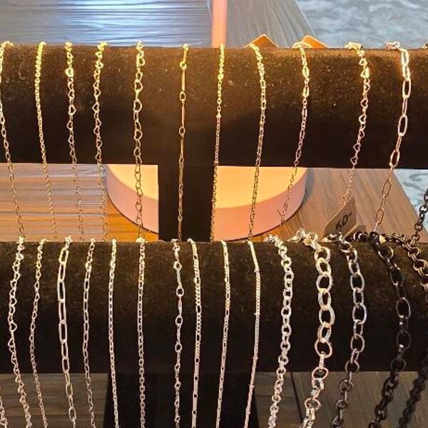 1x11mm 24k Shiny Gold Bar Chain, Gold Soldered Chain, Chain, Delicate ...