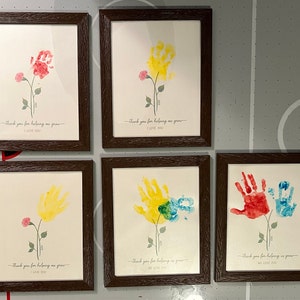 Mother's Day Handprint Art Craft Grandma's Day Birthday Card Thank You ...